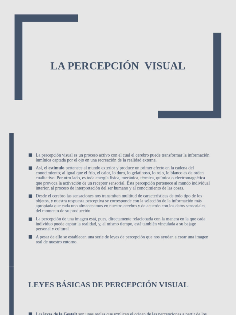 Leyes de la Percepción Visual | PDF | Percepción | Percepción visual