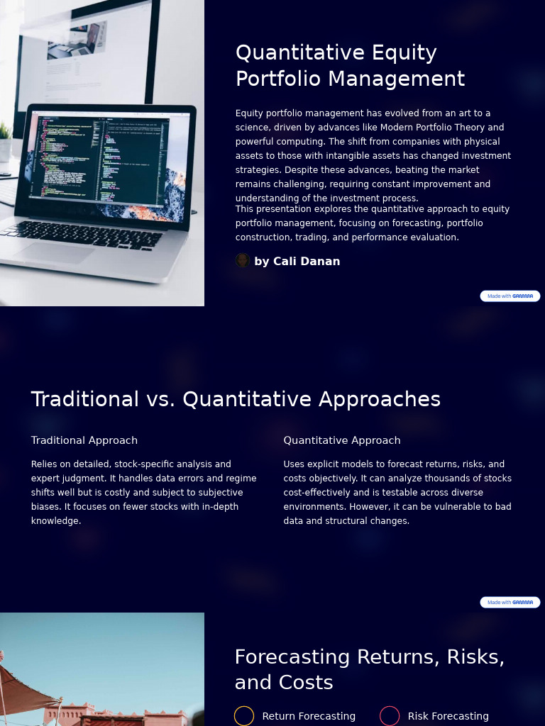 Quantitative-Equity-Portfolio-Management | PDF | Risk | Forecasting