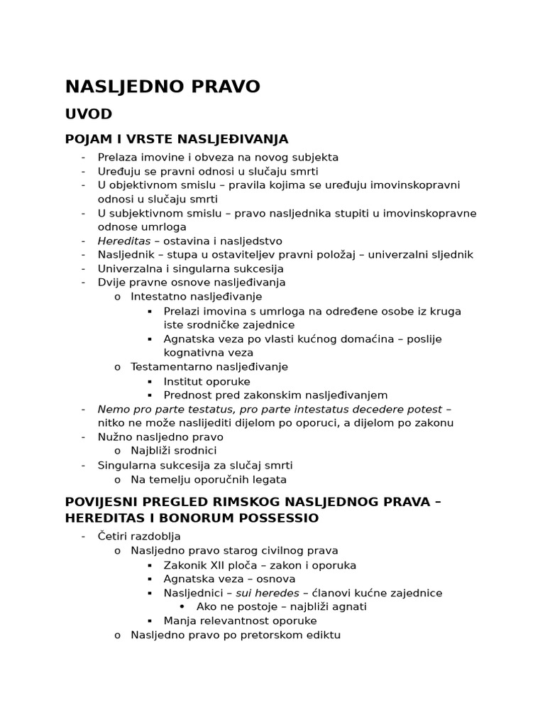 Nasljedno Pravo | PDF