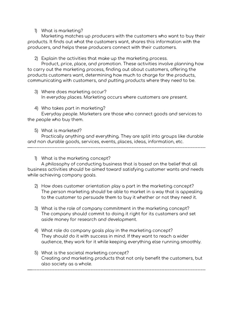 1.01 Total Recall Questions | PDF | Marketing | Business