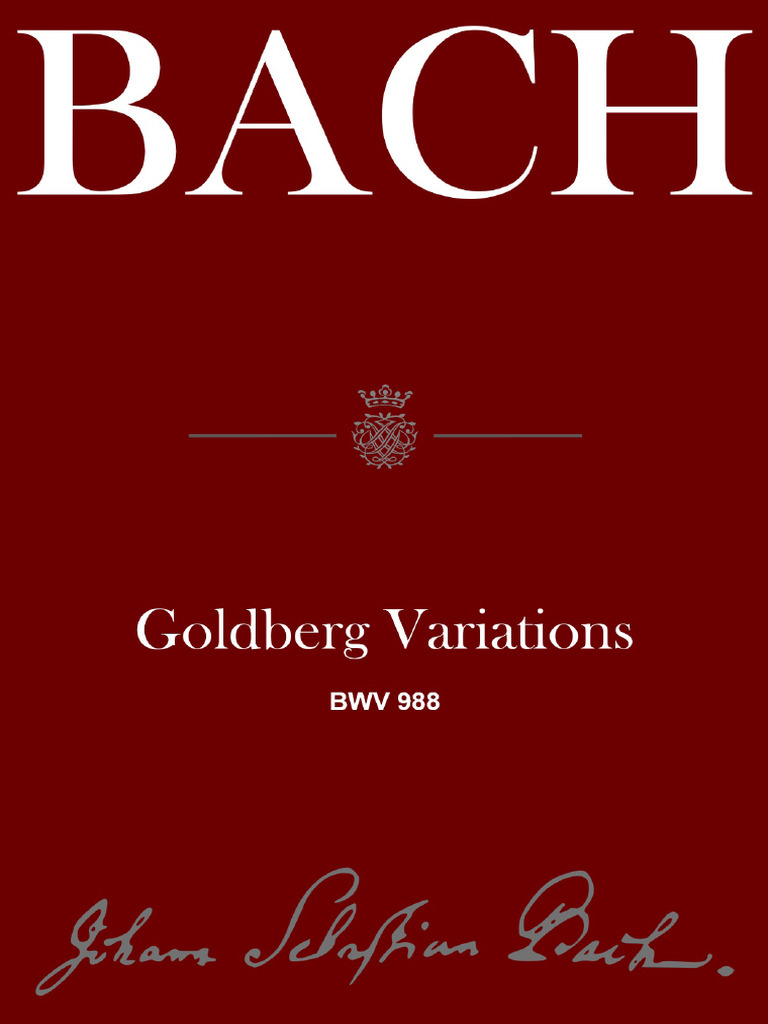 Goldberg Variations BWV 988 Johann Sebastian Bach | PDF | Johann ...