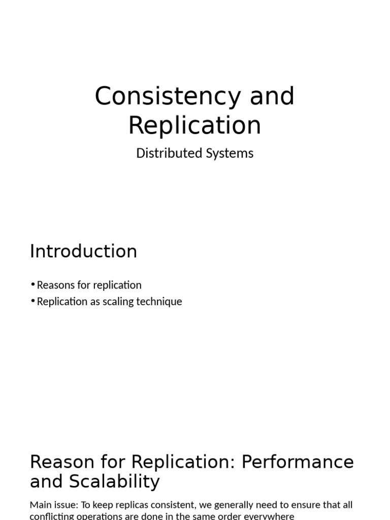 7.distributed Systems-Consistancy Replication | PDF | Replication (Computing) | Cache (Computing)