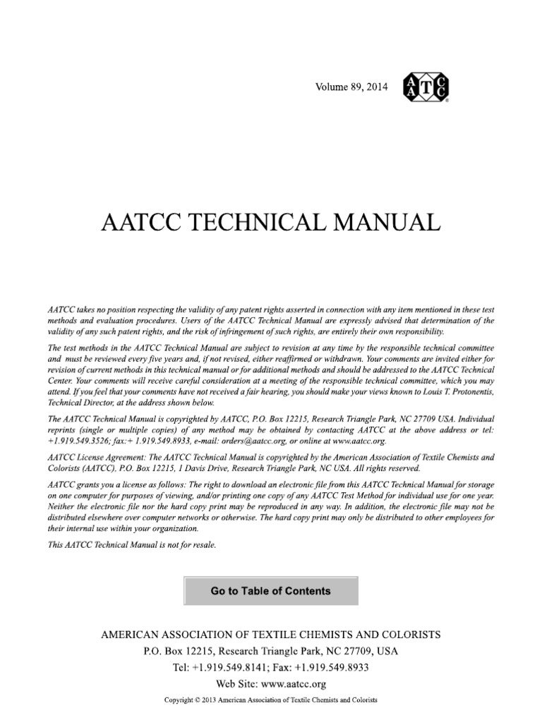 AATCC-2014 | PDF