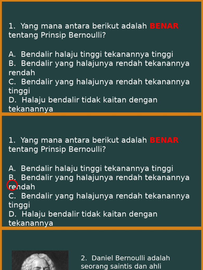 Soalan Prinsip Bernoulli. | PDF