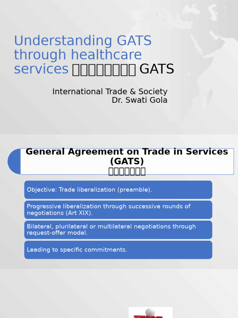 Gats Public health services | PDF | Market Access | General Agreement ...