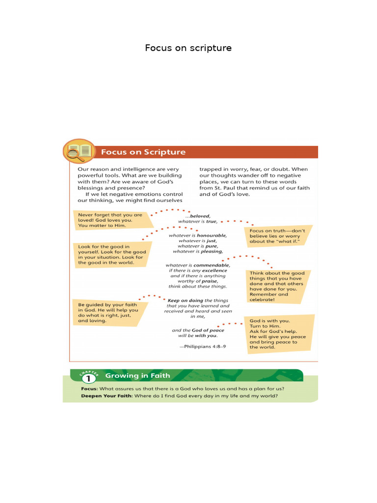 Focus On Scripture | PDF