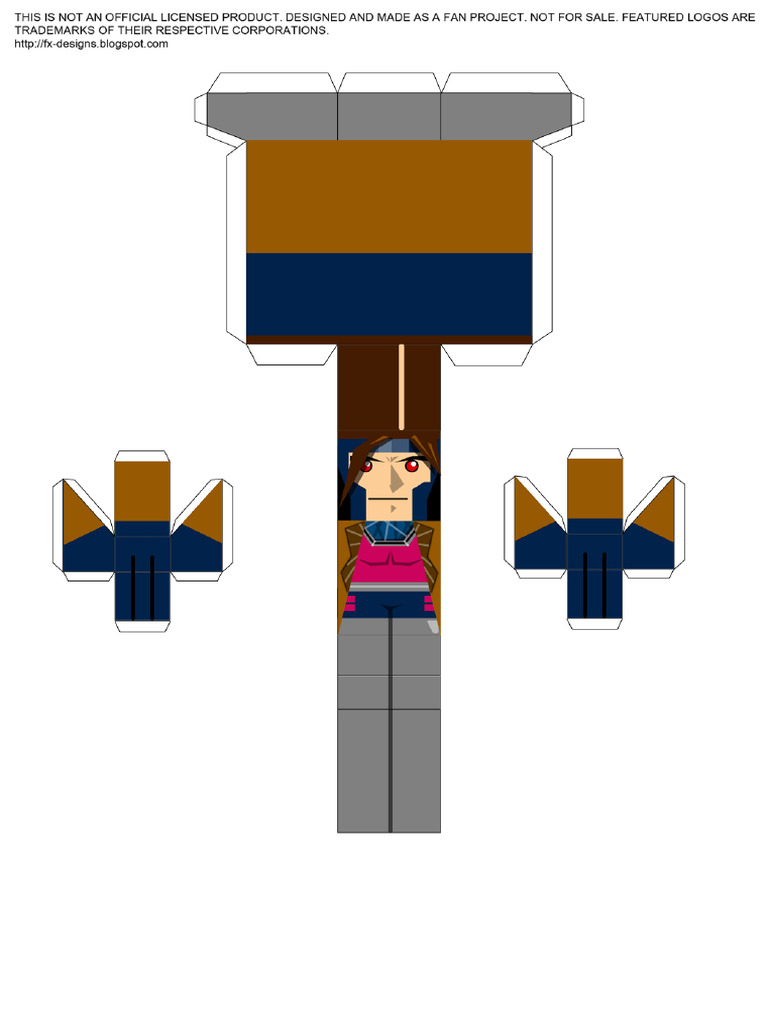 Blog Paper Toy Papertoy Fighty Fuggs Gambit Template | PDF