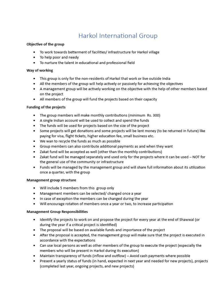 Group Objectives and Functioning | PDF