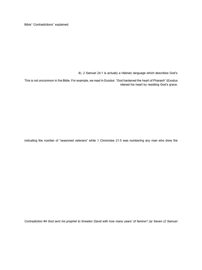 Resolving Bible Contradictions Explained | PDF | Jesus | John The Baptist