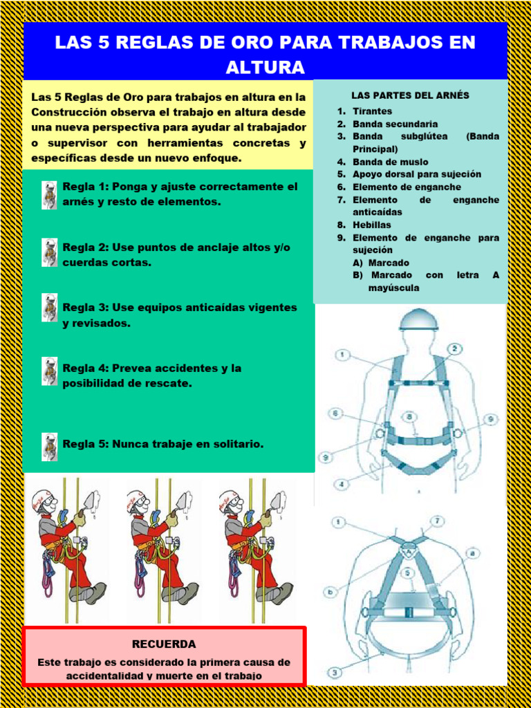 5 Reglas de Oro para Trabajos en Altura | PDF