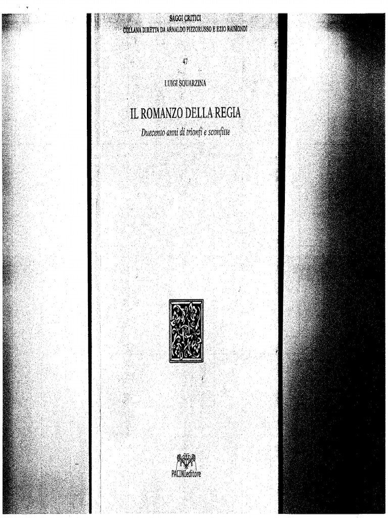 Luigi Squarzina- Il romanzo della regia | PDF