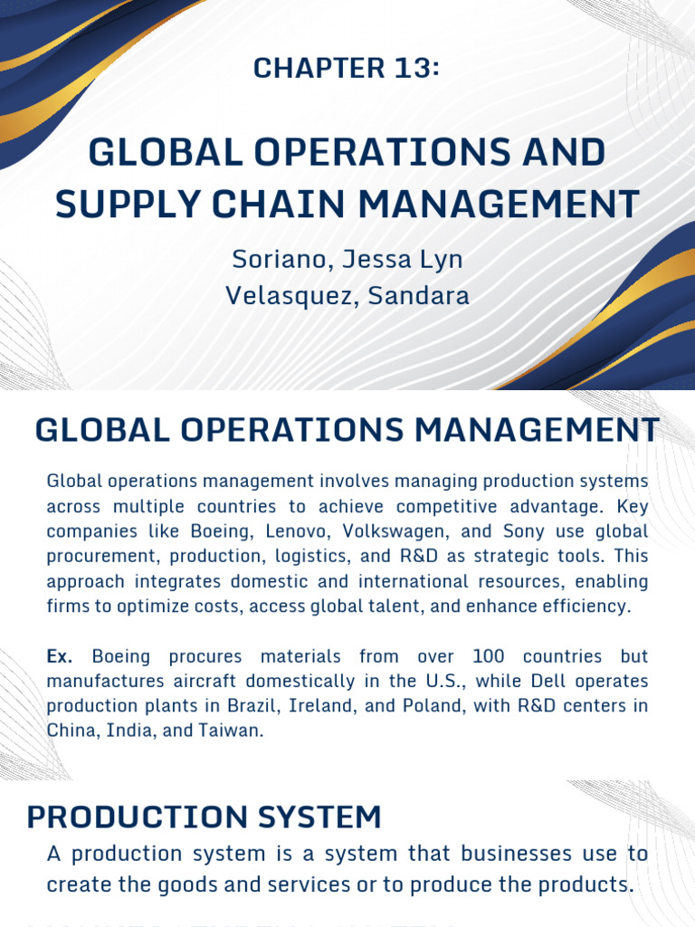 Global Operations and Supply Chain Management | PDF | Enterprise ...