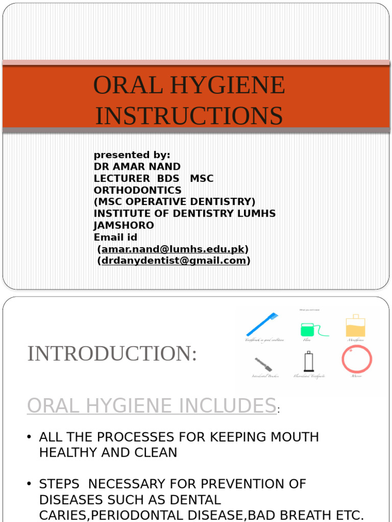 Oral Hygiene Instructions Perioamar 4 | PDF