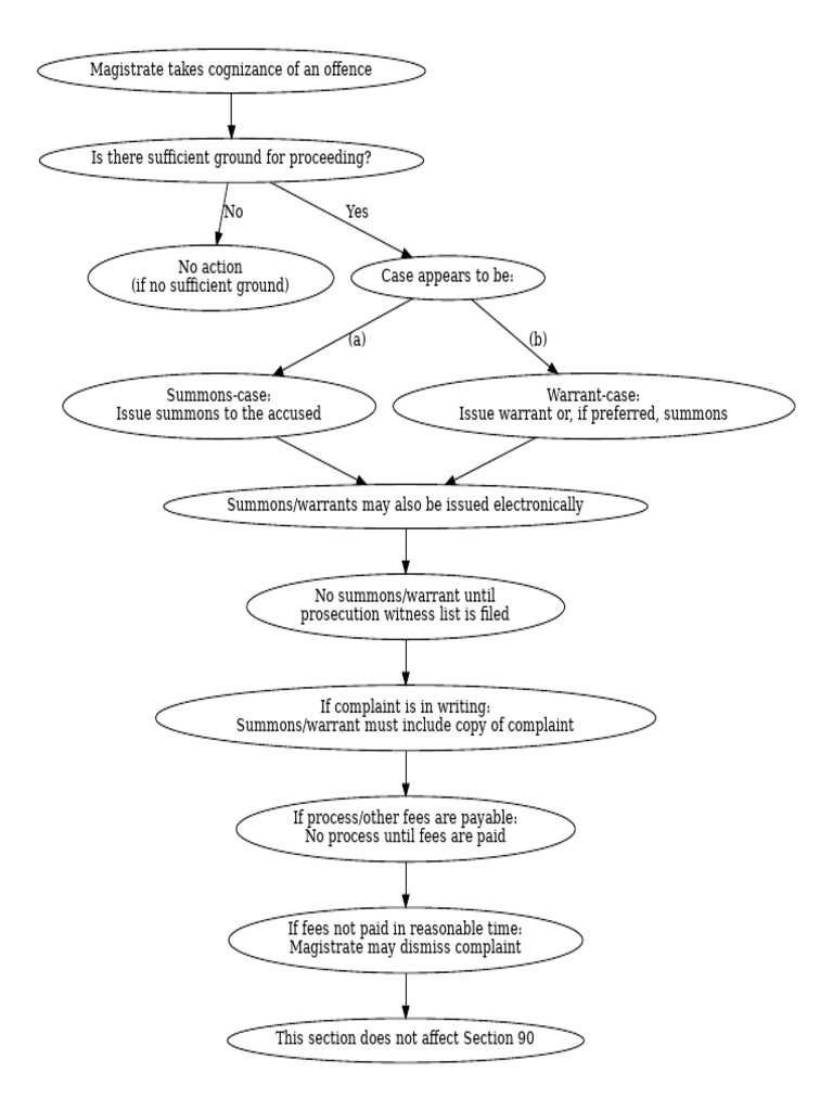 Section 227 Issue of Process Flowchart | PDF