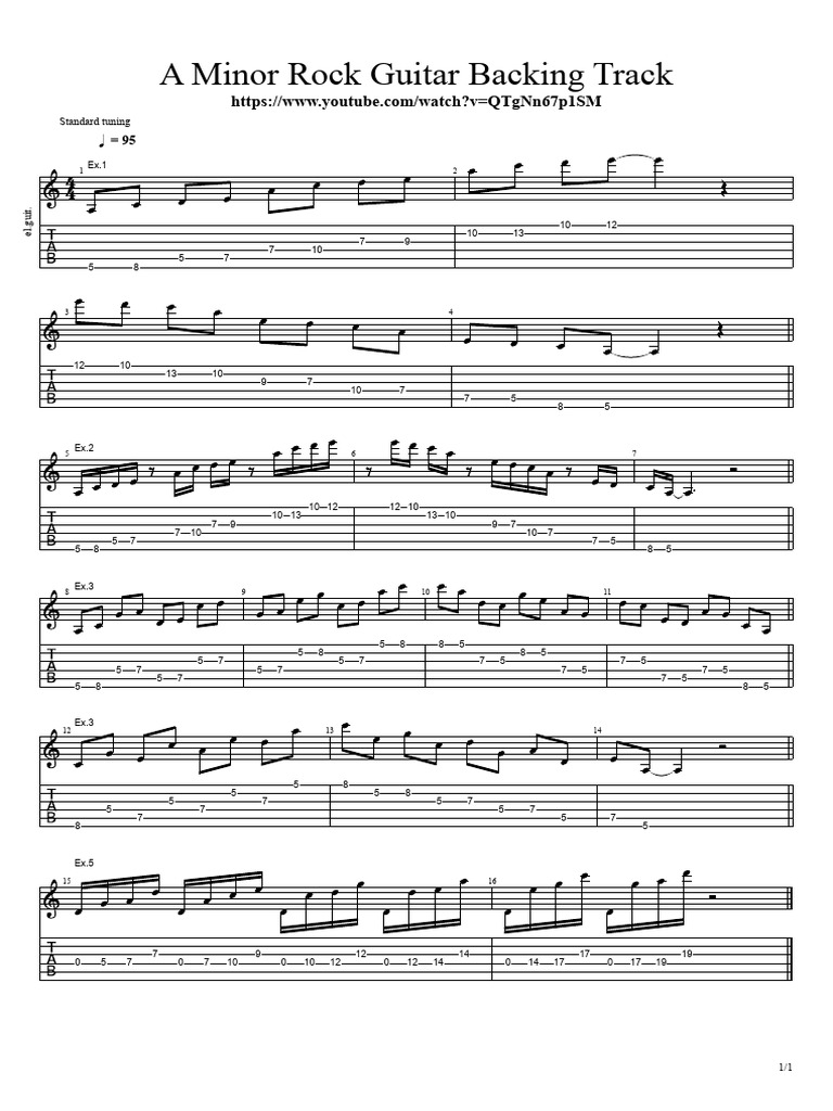 A Minor Rock Guitar Backing Track: n67p1SM | PDF | Guitar Family ...