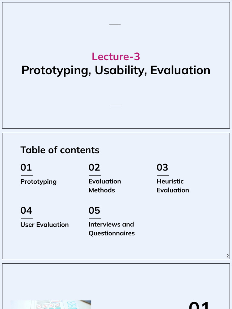 CSE490-505-602 - HCI-Lecture 3 | PDF | Usability | Software Prototyping