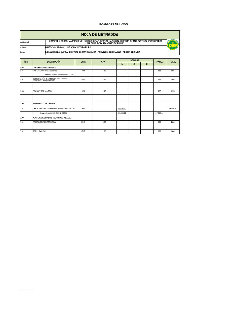 Ficha de Emergencia Dren Quinta 1-Ok | PDF | Ciencias de la Tierra | Hidrología