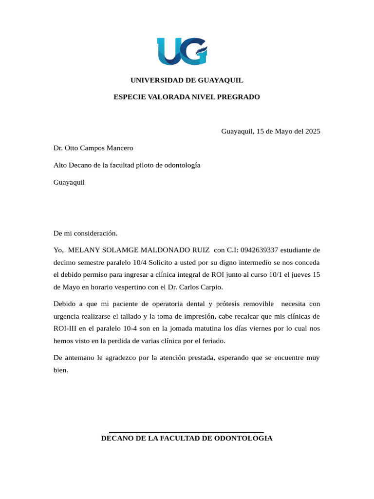 carta a decano | PDF