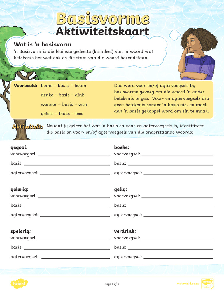 Basisvorme Aktiwiteitskaart Colour | PDF