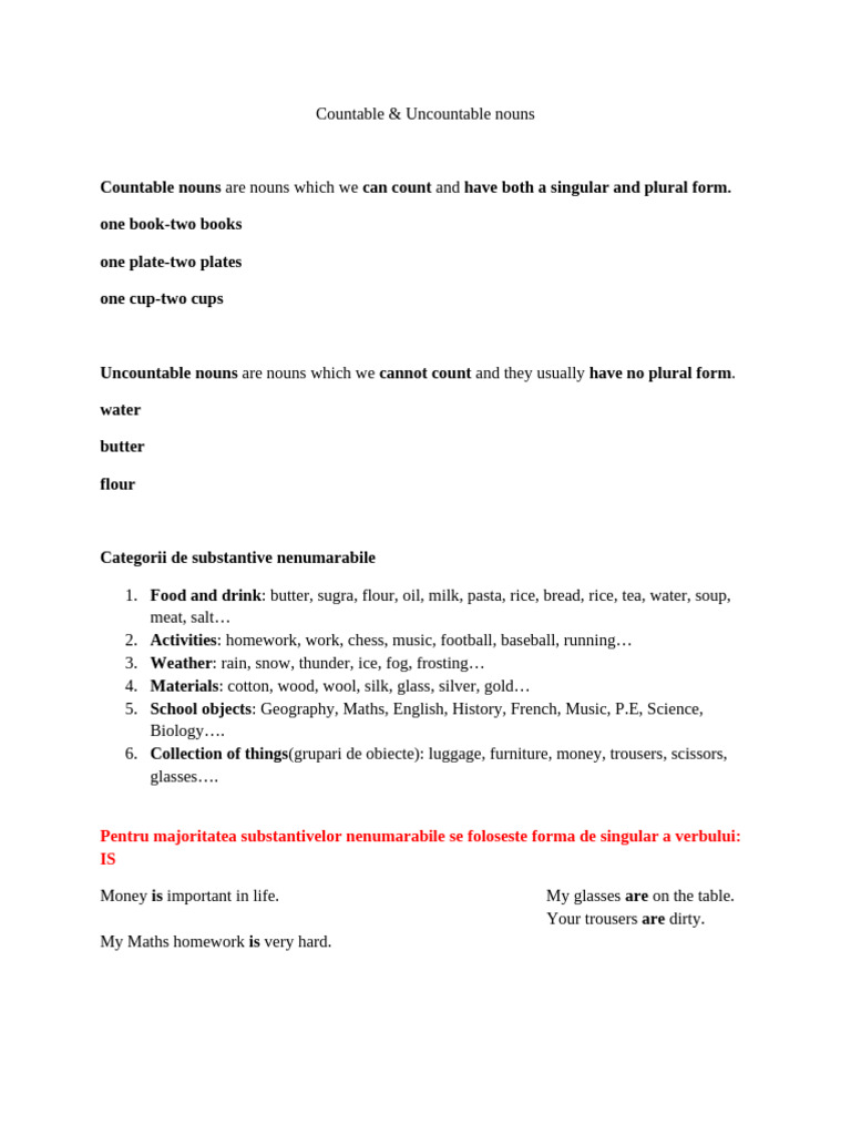 Countable&uncountable | PDF