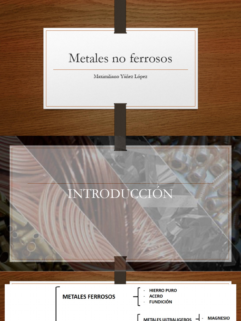 Guía de Metales No Ferrosos y Sus Usos | PDF | Aleación | Rieles
