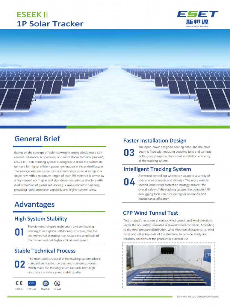 Appendix 3 Datasheet of Single Axis N-S Solar Tracker | PDF | Electrical Engineering ...