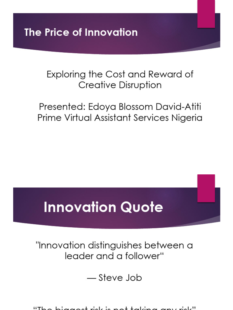 The Cost and Reward of Innovation | PDF | Innovation | Entrepreneurship