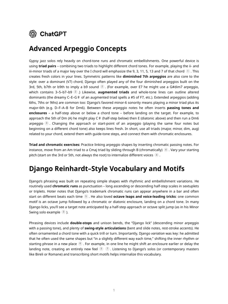 Advanced Arpeggio Concepts | PDF | Chord (Music) | Musical Forms