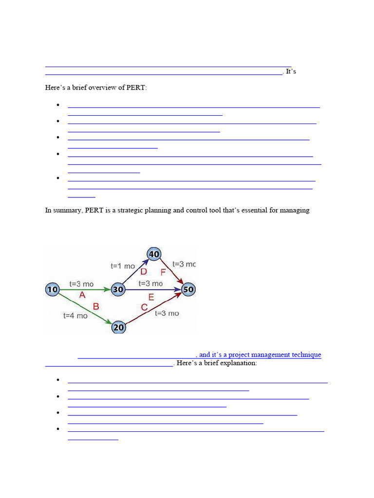 PERT and CPM Tutorial Notes PDF | PDF