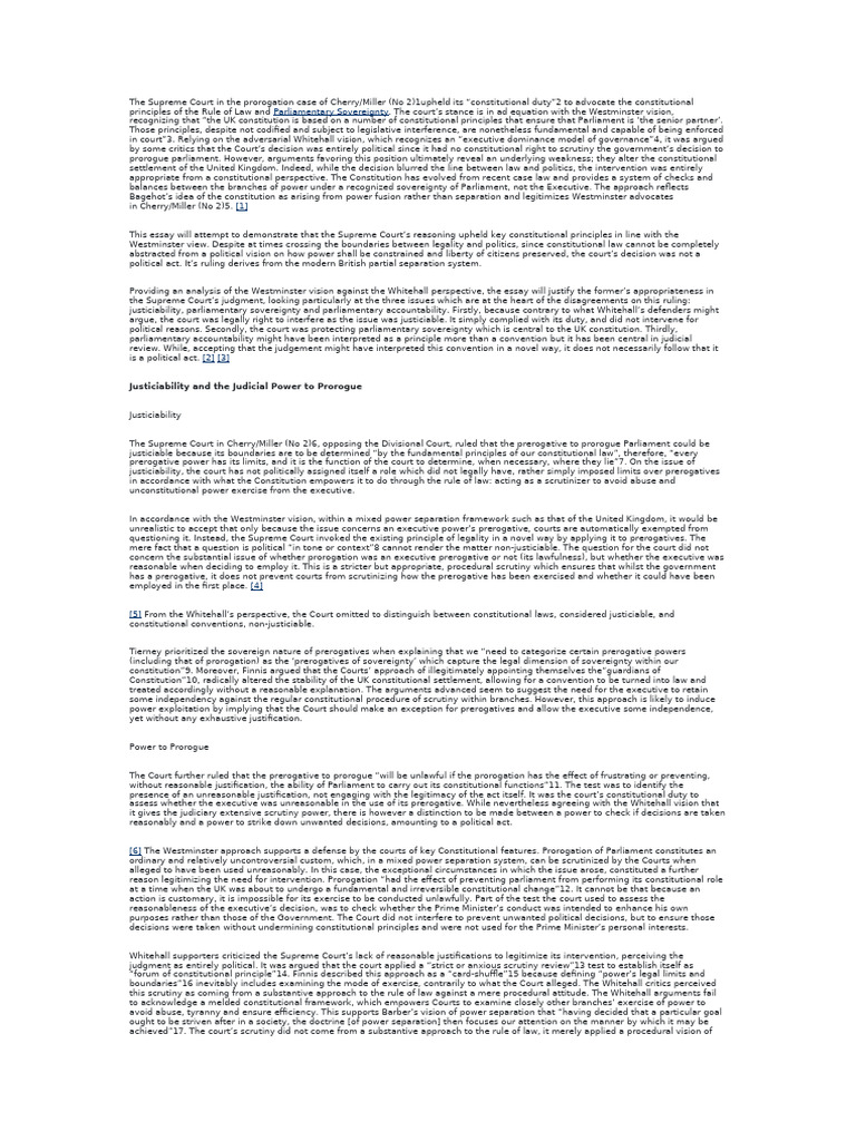 Analysis of The Supreme Courts Reasoning in Cherry Miller | PDF ...