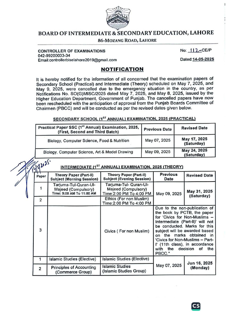Rescheduling of Papers | PDF