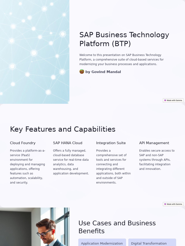 SAP Business Technology Platform BTP | PDF | Cloud Computing | Computing