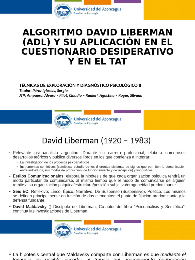 Algoritmo David Liberman en Psicoanálisis | PDF | Conceptos ...
