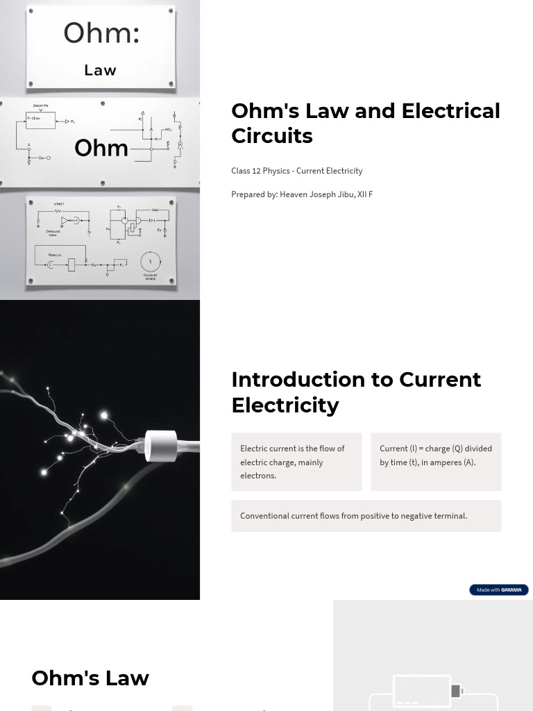Ohms Law and Electrical Circuits | PDF | Electrical Resistivity And ...