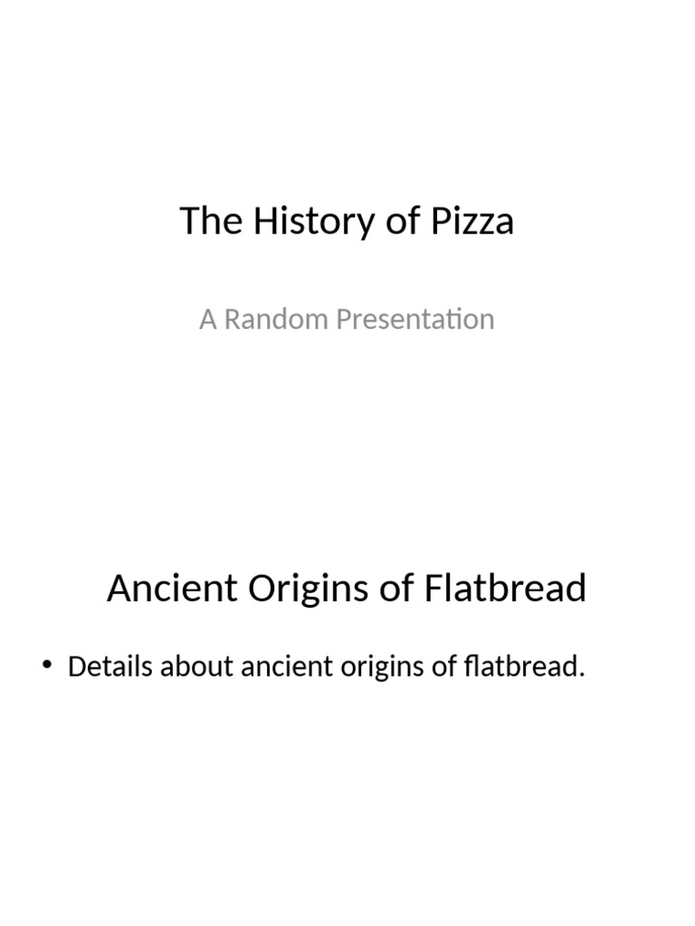 The History of Pizza | PDF