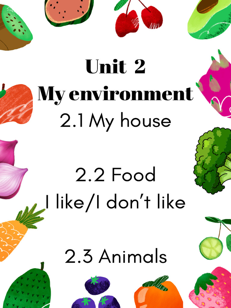 Colorful Illustration Fruits Blank Page A4 Document | PDF