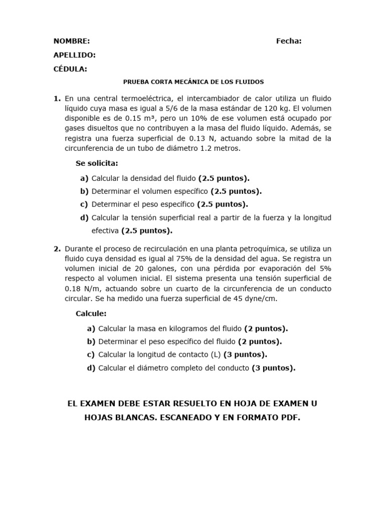 Prueba Corta 1er Corte | PDF