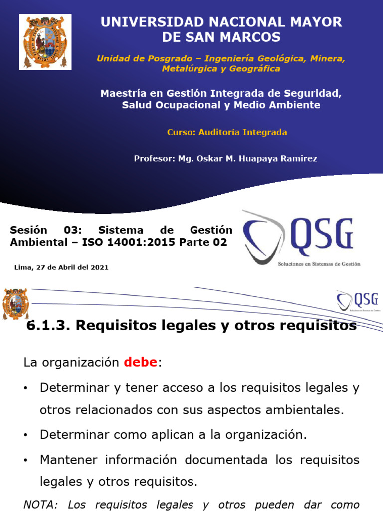 Curso Auditoria - SGA.Sesión03 | PDF | Auditoría | Business