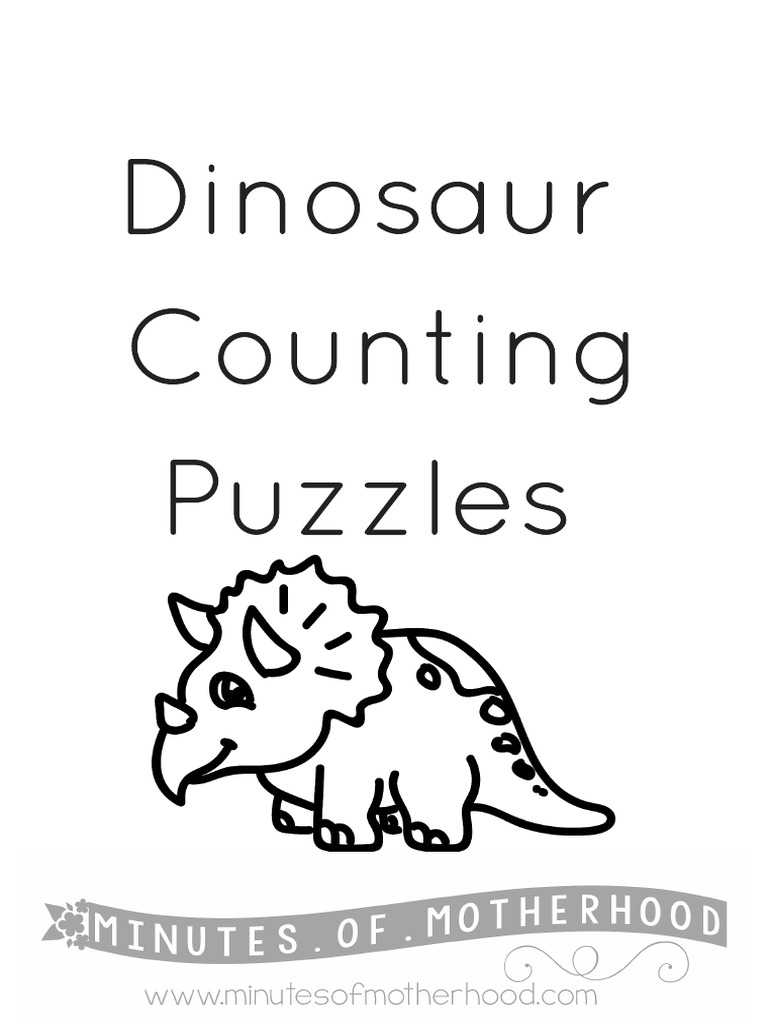Dinosaur Counting Puzzles 1 To 12 | PDF