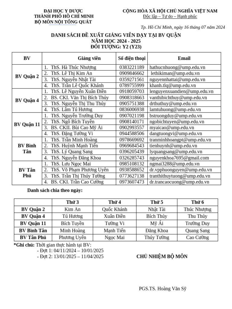 4. Y23_DSGV_ NOI_BV QUẬN - NH 2024 - 2025 | PDF