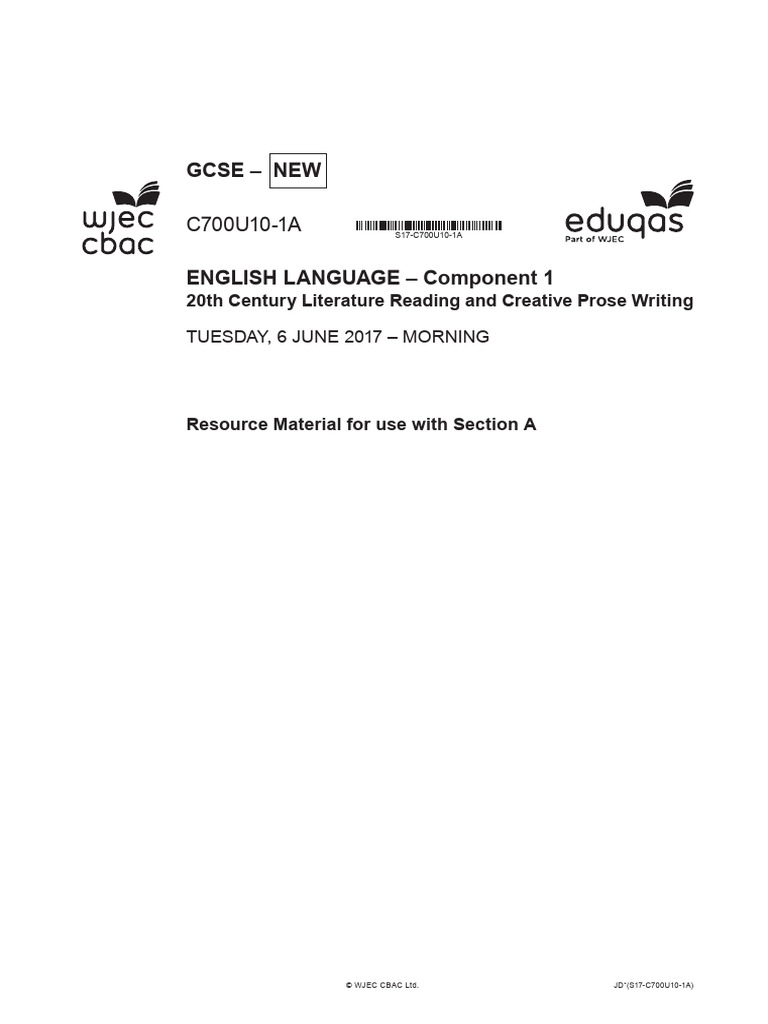 HWK June 2017 Past Paper English Language TEXT | PDF