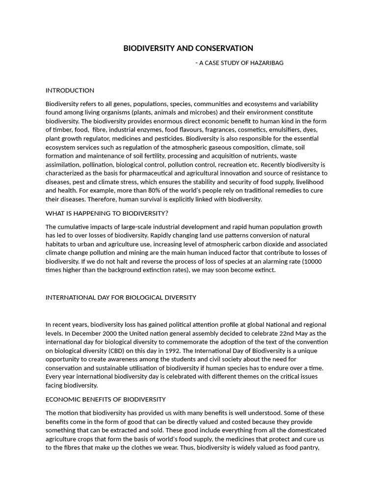 Biodiversity and Conservation | PDF | Biodiversity | Conservation Biology