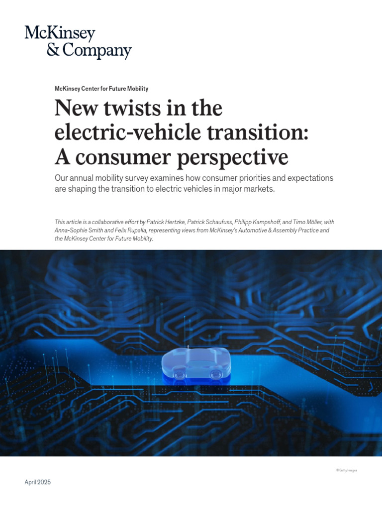 New Twists in The Electric Vehicle Transition A Consumer Perspective ...