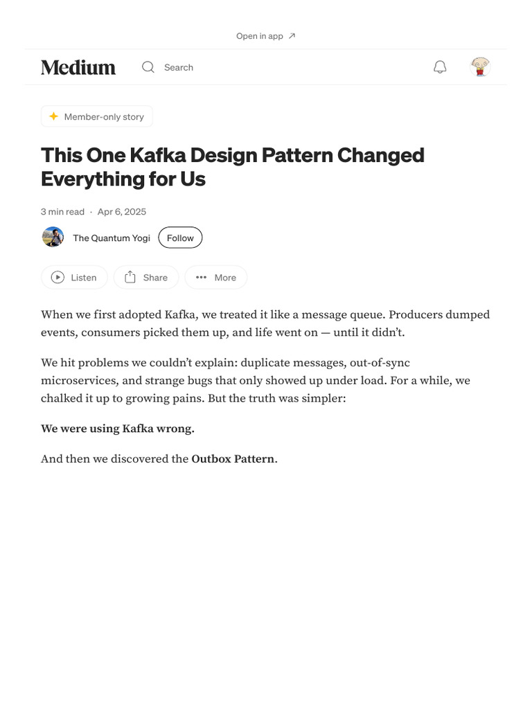 This One Kafka Design Pattern Changed Everything For Us - by The ...