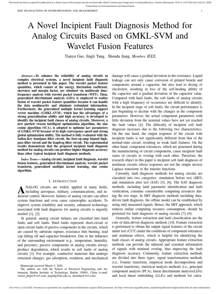 Gao 2020 | PDF | Support Vector Machine | Wavelet