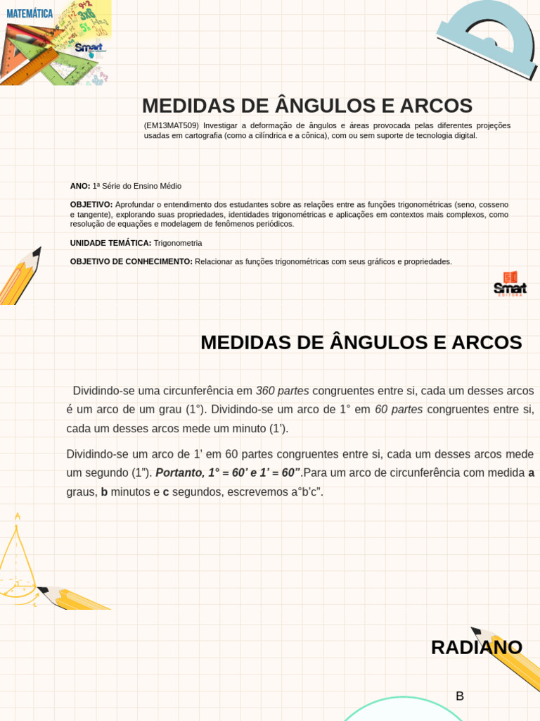 037 - Medidas de Ângulos e Arcos | PDF | Trigonometria | Ângulo