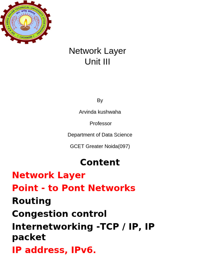 Understanding Network Layer Concepts | PDF | Internet Protocols ...
