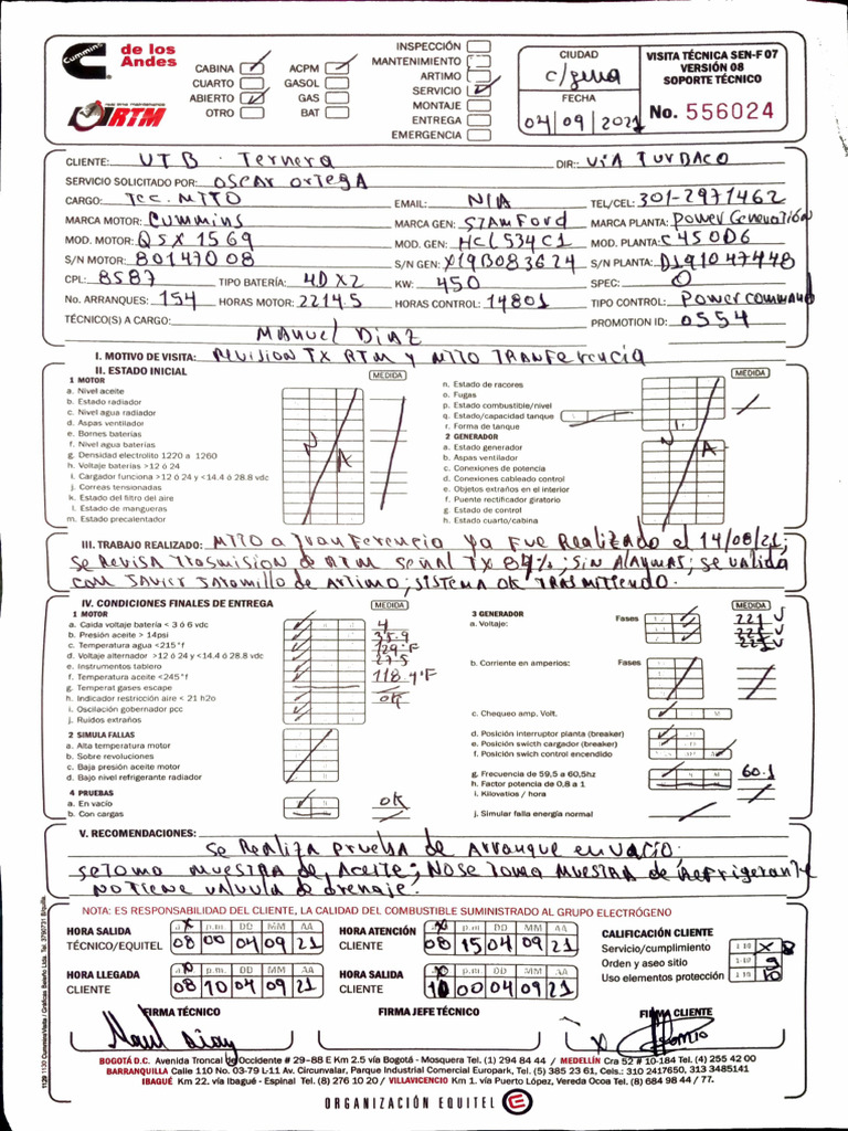 UTB Planta de 450KW RTM | PDF