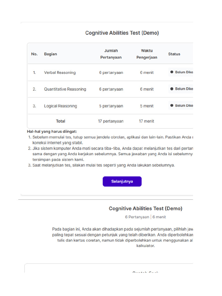 Contoh Soal Talenstictrial SDP | PDF