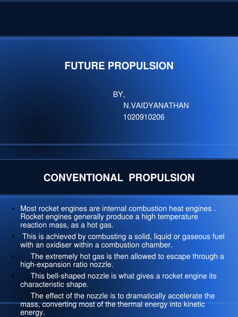 Future Propulsion Technologies Explained | PDF
